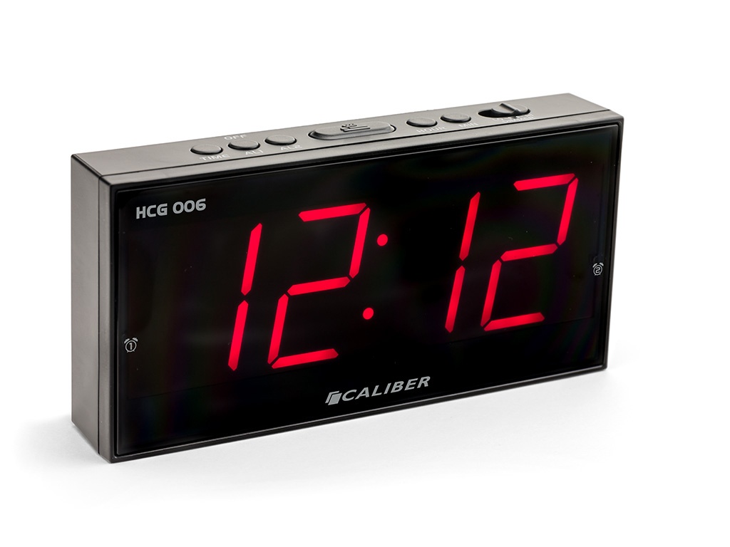 Digital alarm clock with snooze function - Dual alarm clock - Large red ...
