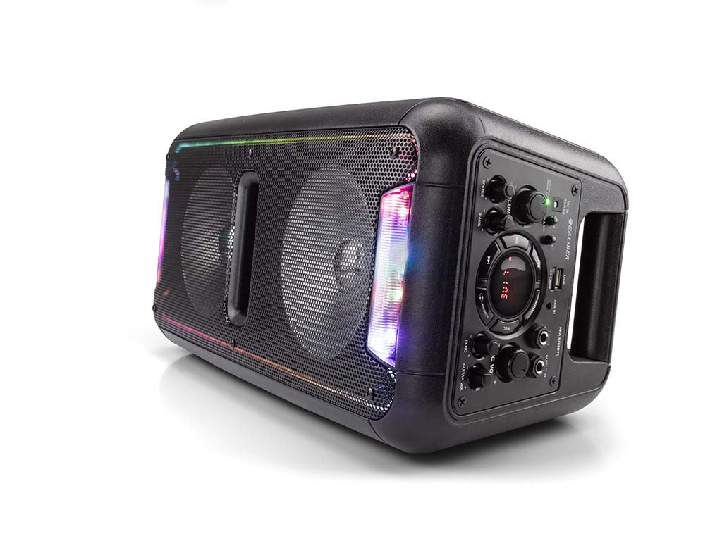 Party Speaker with Bluetooth® technology, USB, Battery and Lights ...