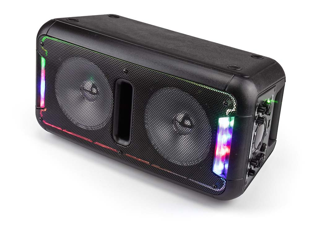 Party Speaker with Bluetooth® technology, USB, Battery and Lights ...