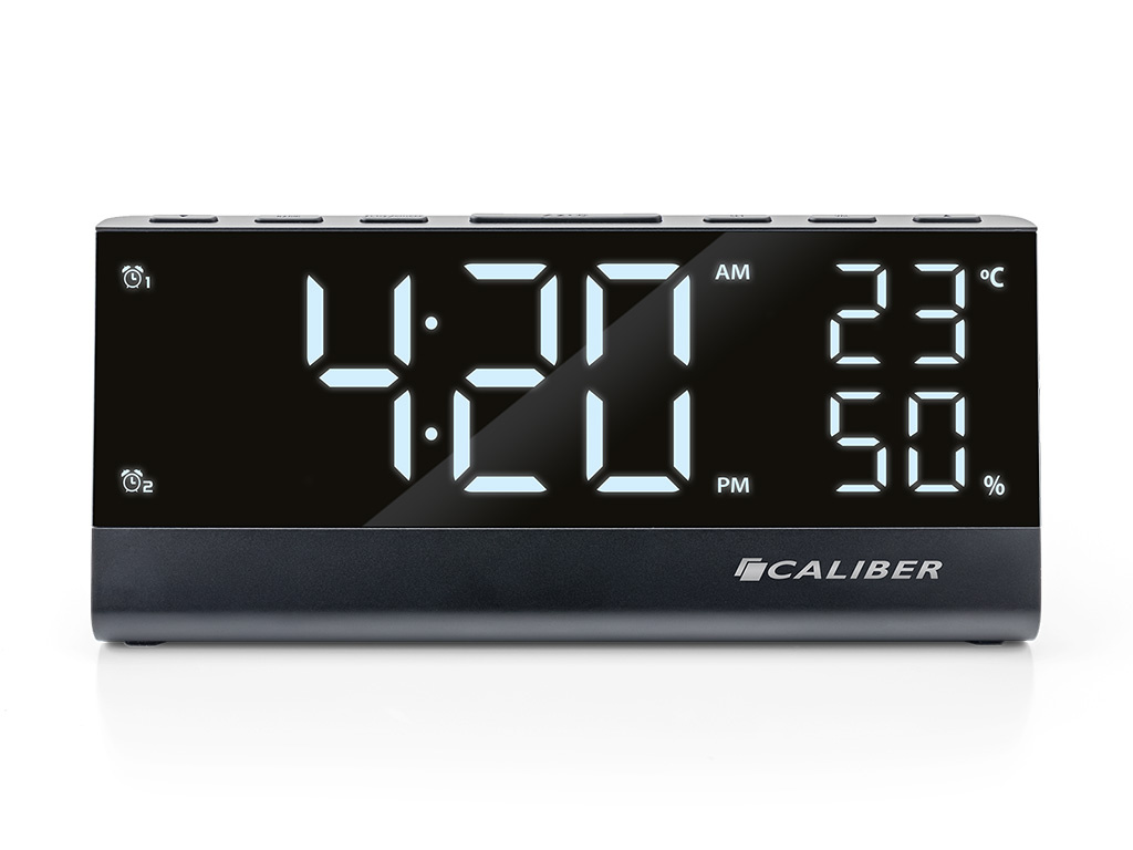 Digital clock radio with FM Radio - Temperature and humidity - Dual ...