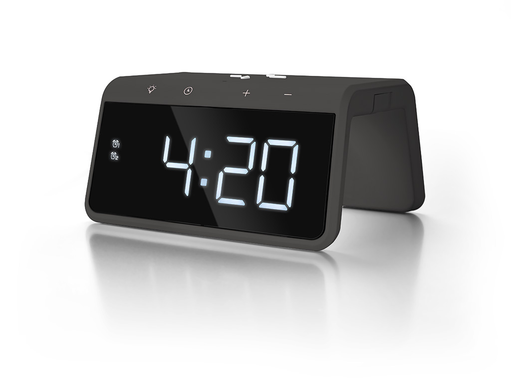 Digital alarm clock - Wireless Phone Charger - Wake Up Light - Space ...