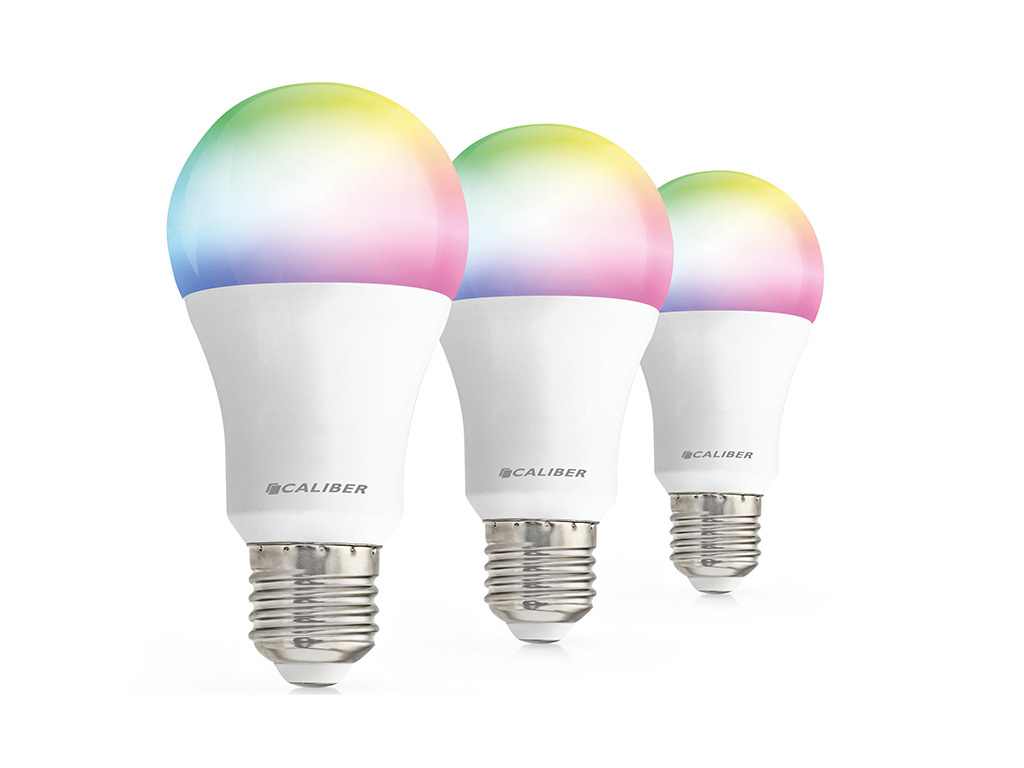 Smart bulb - 3 Pack - E27 - RGB and White colours (HBT-E27-3PACK) | Caliber