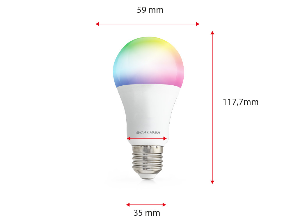 Smart bulb - E27 separate lamp - RGB and White colours (HBT-E27) | Caliber