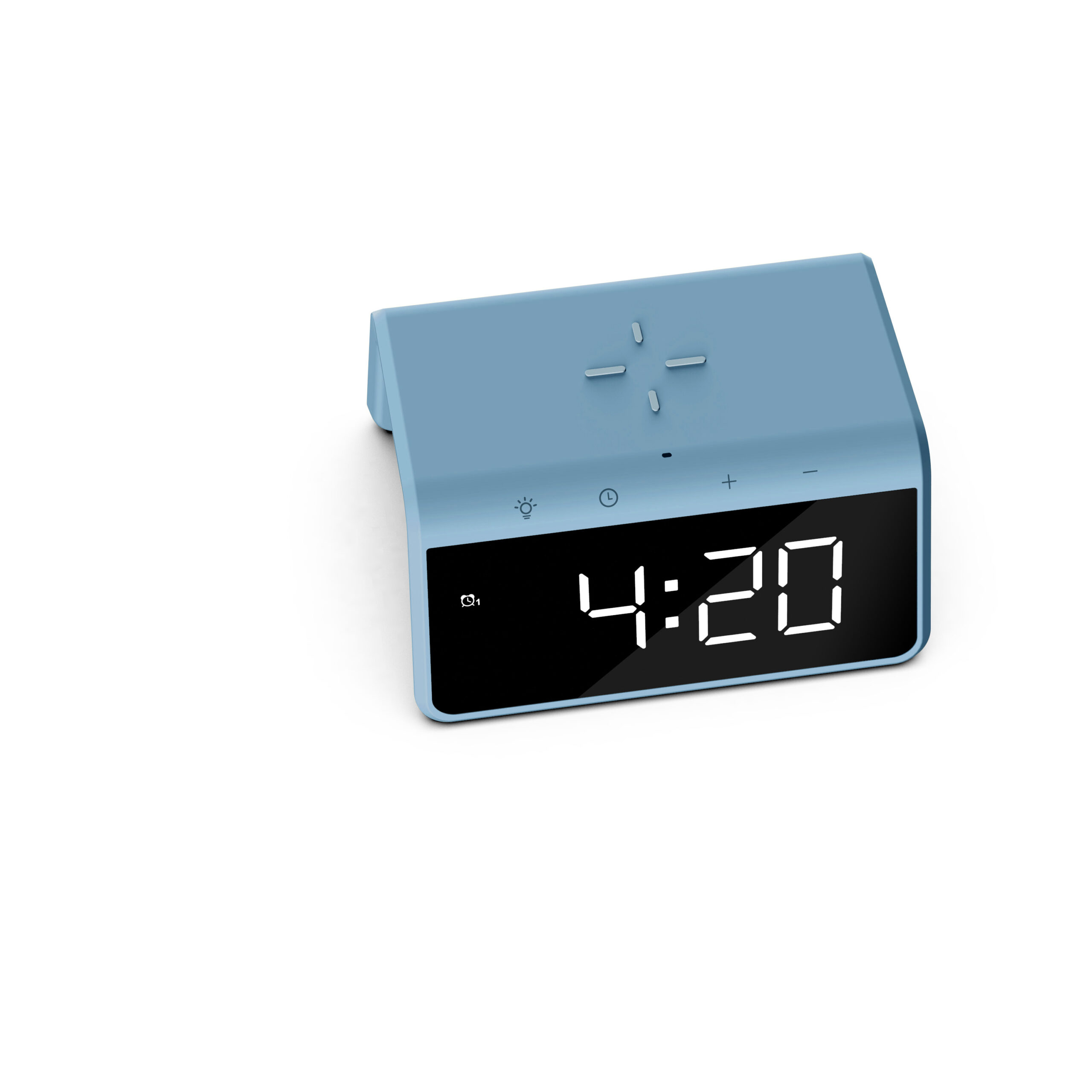 Digital alarm clock with wireless charger - Dual Alarm clock with Wake ...